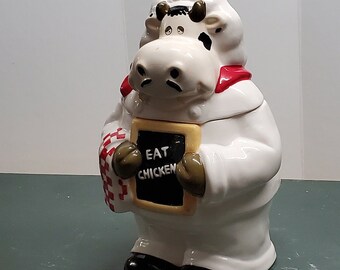 Ceramic Cow Cookie Jar - Etsy