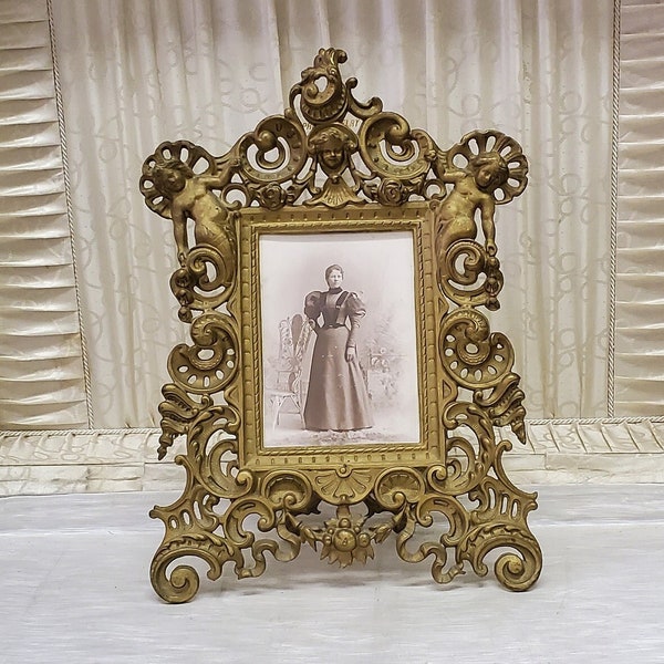 Antique Cast Iron Picture Frame - Etsy UK