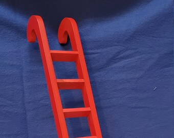 Santa on Red Ladder - Etsy