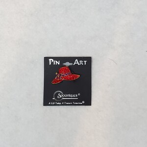 Red Rhinestone Red Hat Cloisonne Pin Clasp on Back, Last 2 - Etsy