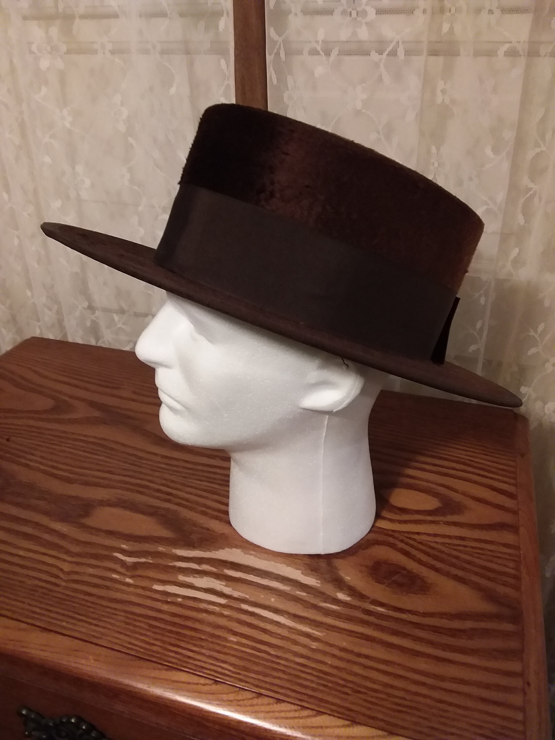 Ca. 1890's Style Brown Beaver Gaucho Style Men's Hat | Etsy