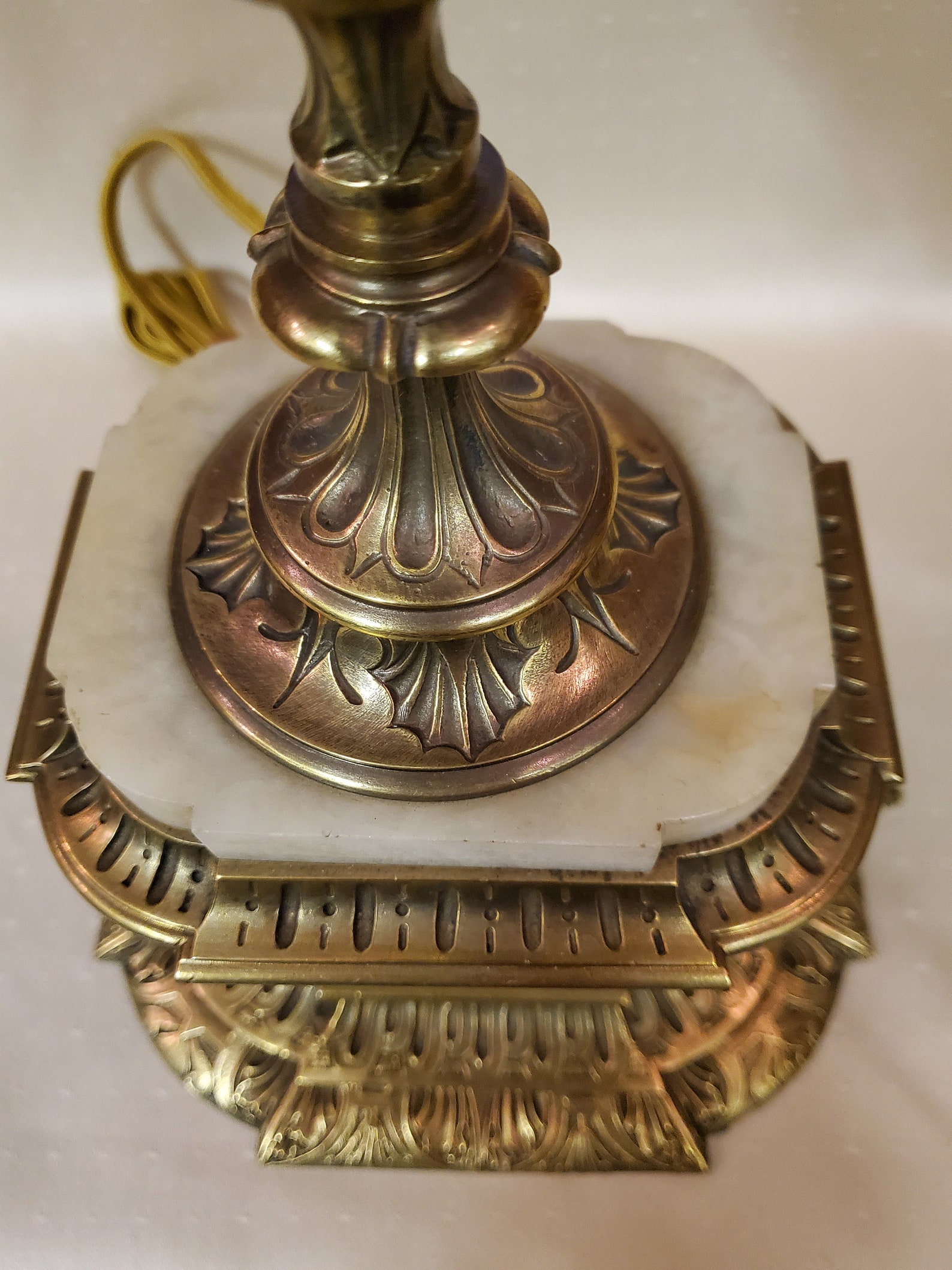 Classic French Louis XIV Empire Cast Brass and Marble Lamps | Etsy