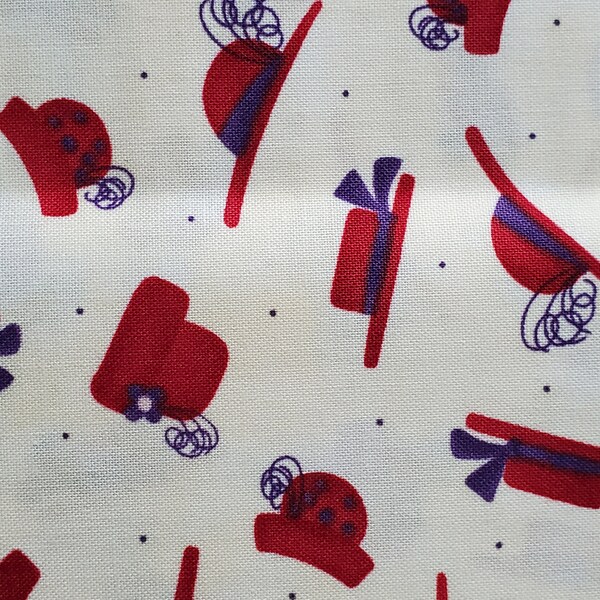 Red Hat Society Fabric - Etsy