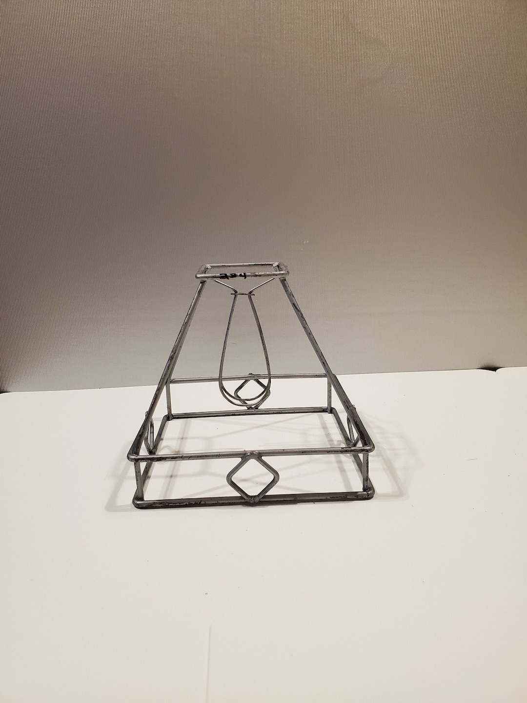 Mini Pyramid W/diamonds Lamp Shade Frame, Candle Clip Welded In, 2 2 ...