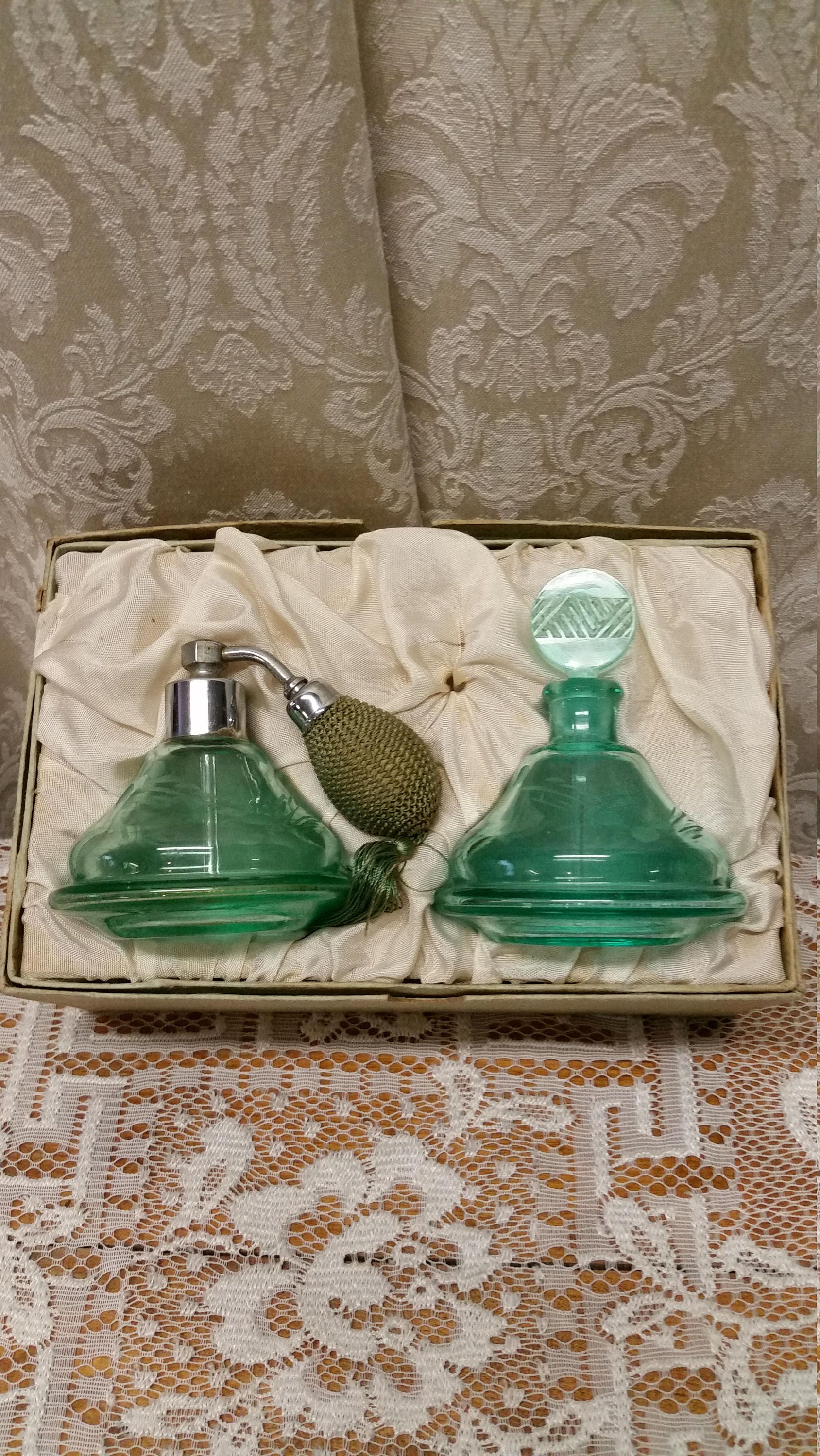 Perfume Bottle Atomizer Set Original Box Pristine | Etsy