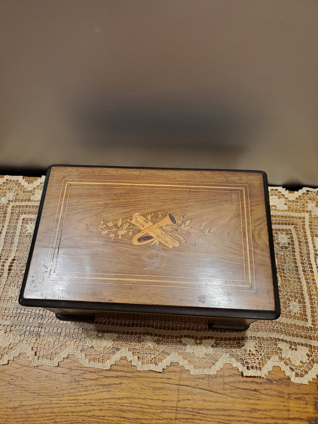 1800's French Music Box, 4 Bells, Cob Driven, Beautiful Resonance, 8 ...