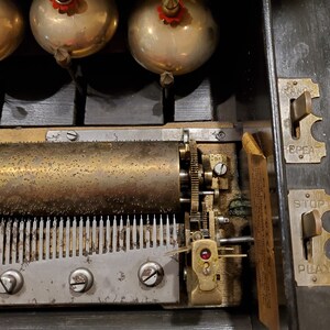 1800's French Music Box, 4 Bells, Cob Driven, Beautiful Resonance, 8 ...