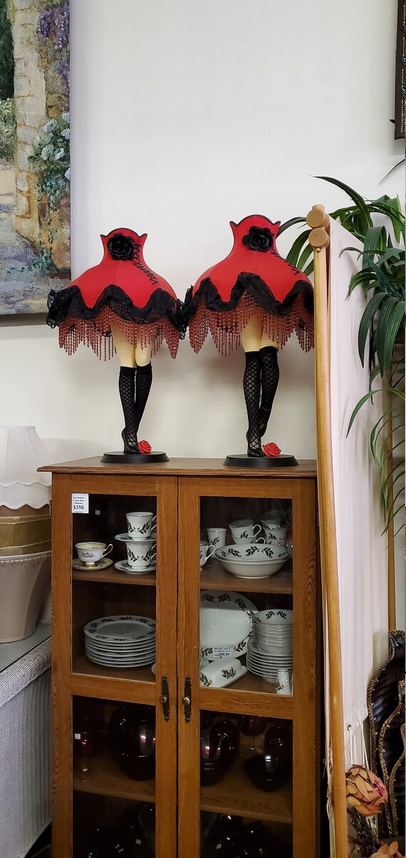 Sale Lady Legs Lamp High Heels Stockings Red Corset Style Etsy