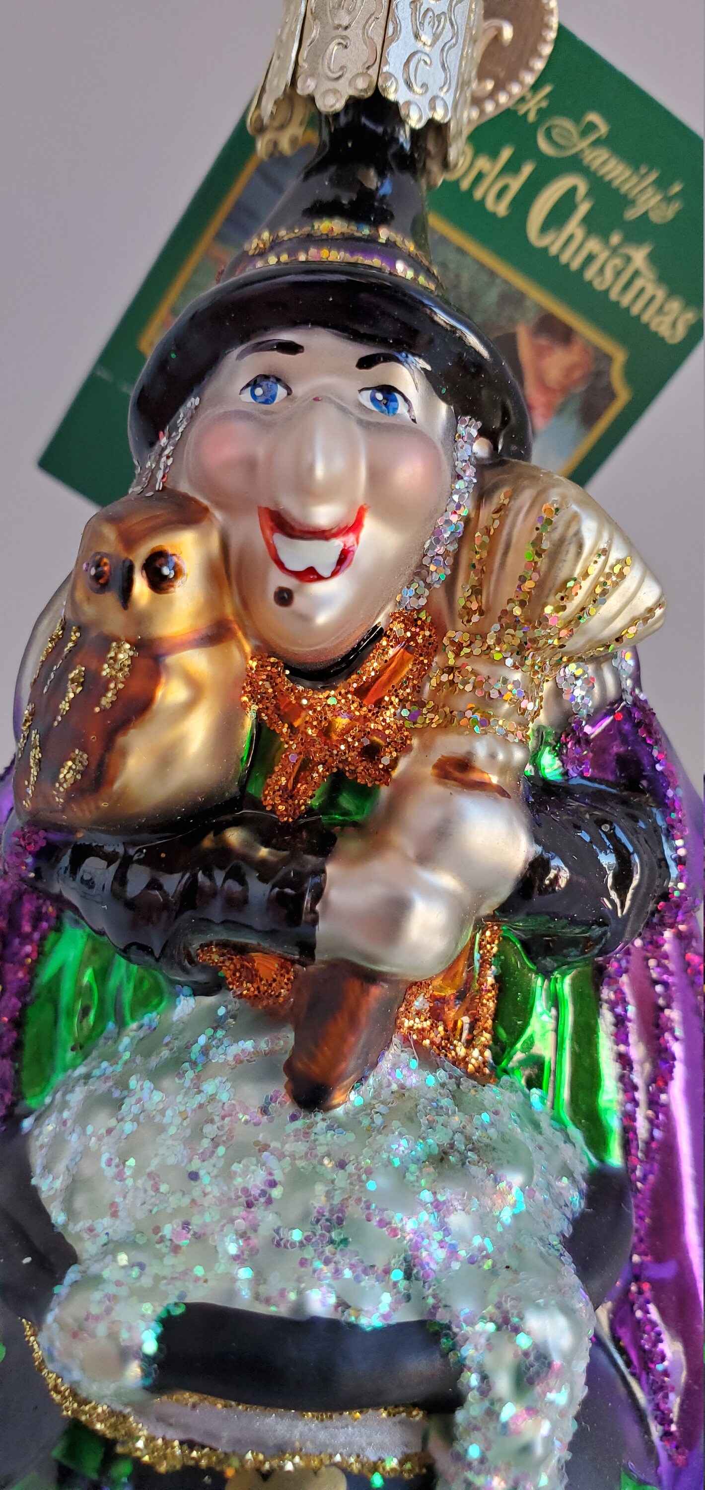 Pair Halloween/Holiday Ornaments Witch At Cauldron and Kindly | Etsy