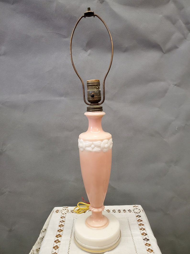 Single Pink Aladdin Alacite Table Lamp W/floral Band in - Etsy