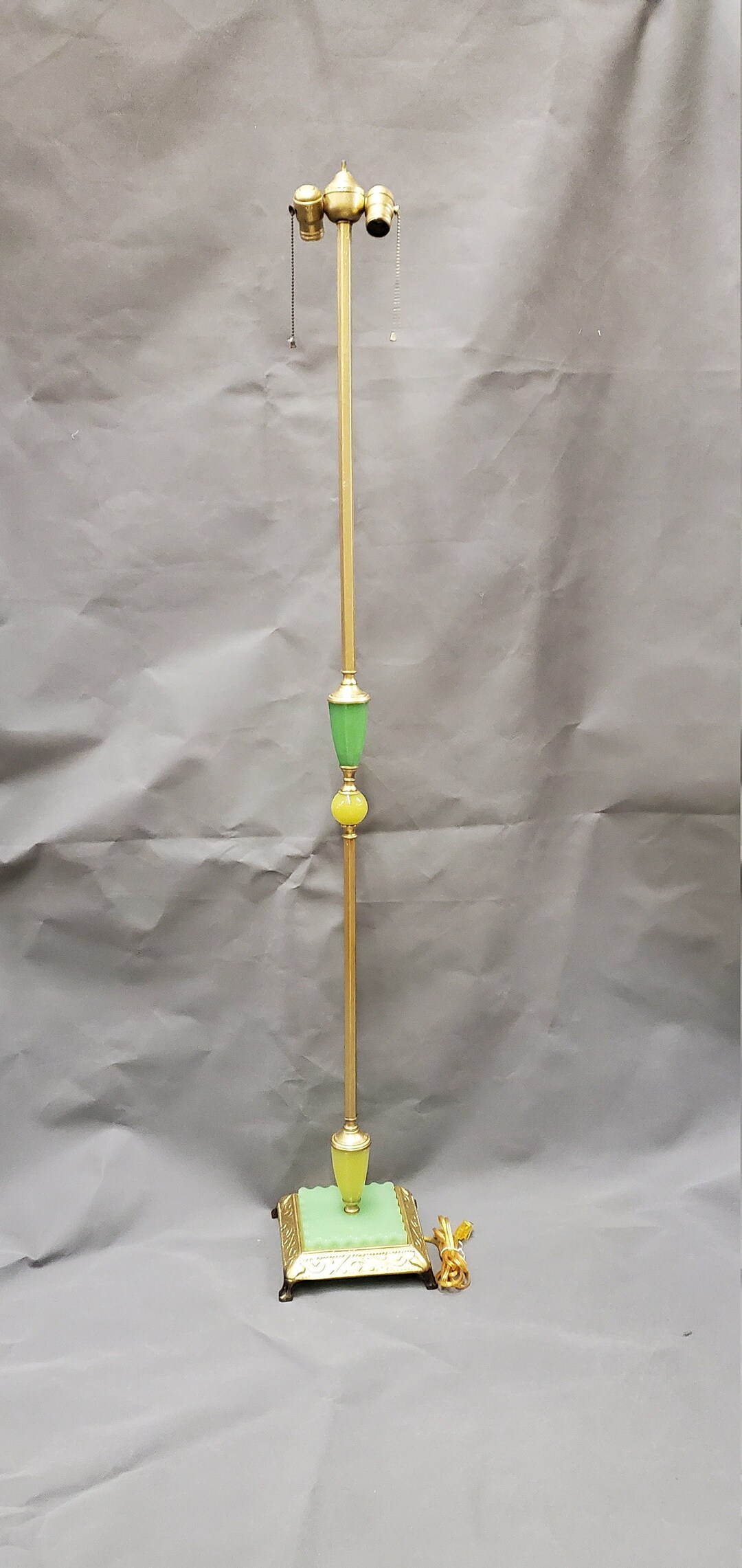 Dual Cluster Socket Floor Lamp, 4 Pieces of Housex Jadite & Yellow ...