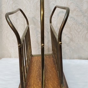Oak & Brass Hotel Magazine/newspaper Rack/holder/carrier. 3 - Etsy