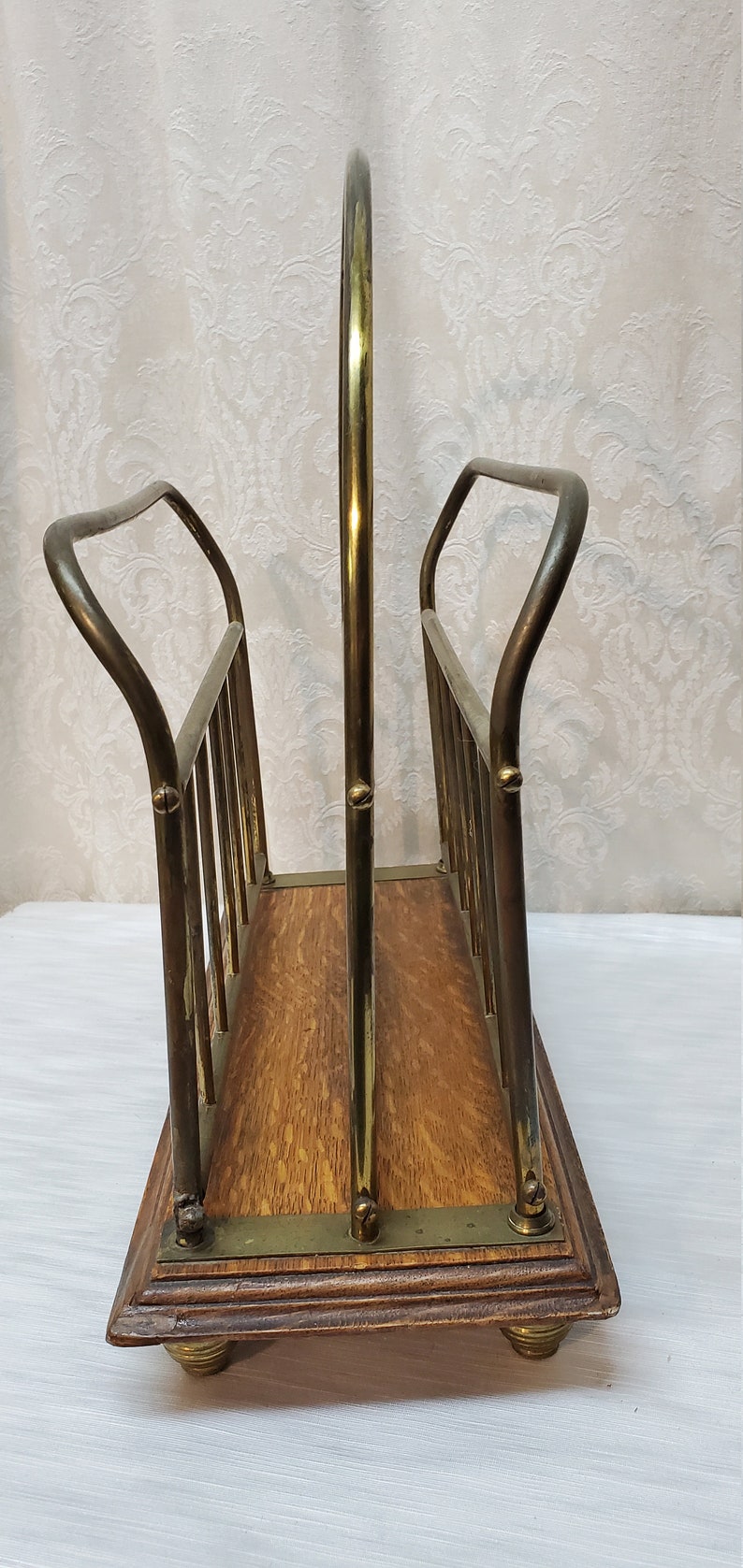 Oak & Brass Hotel Magazine/newspaper Rack/holder/carrier. 3 - Etsy