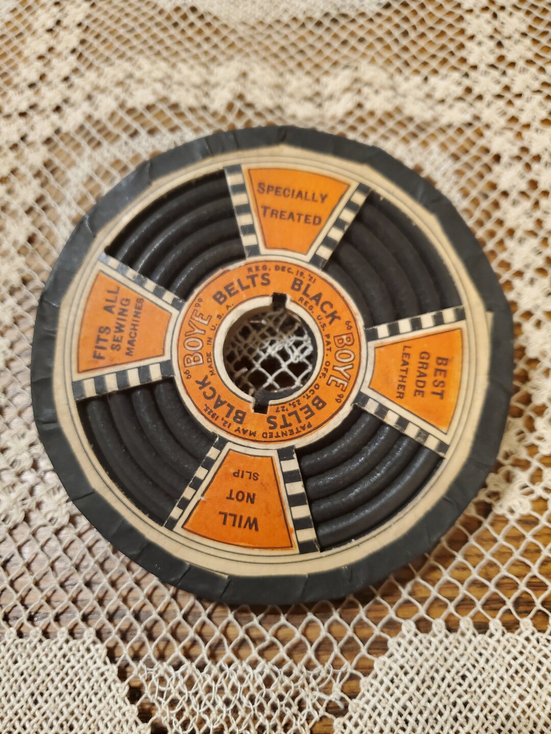 New Old Stock, Leather Treadle Sewing Machine Replacement Belt, Boye ...