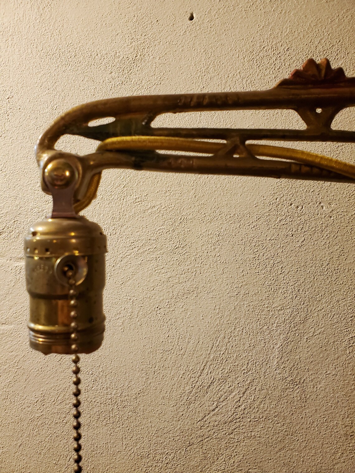 Art Deco Floor Bridge Lamp Pull Chain Edison Native | Etsy