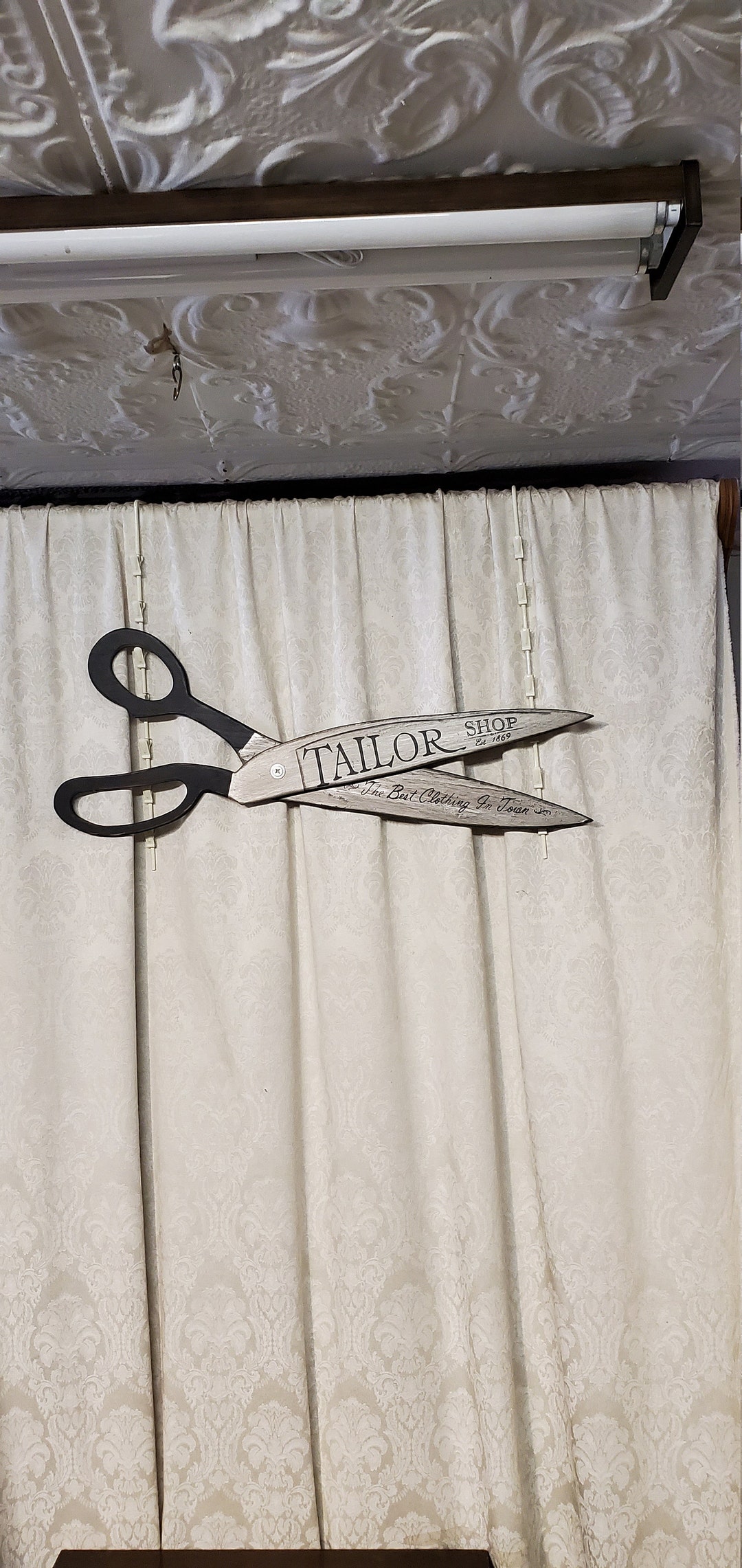 Wood Sewing Scissors Actually Open/shut Advertising Window - Etsy