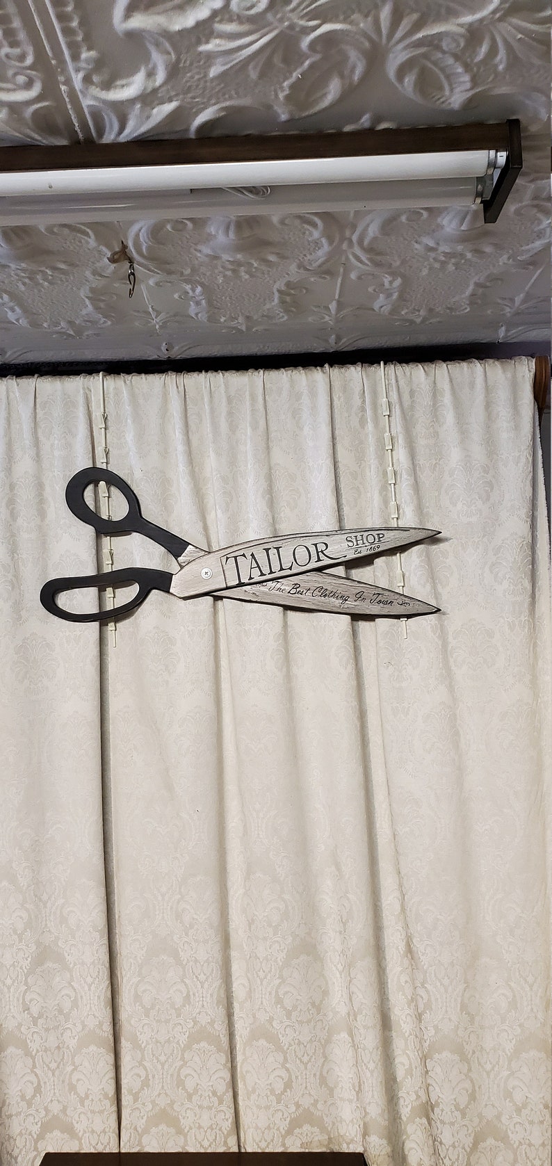 Wood Sewing Scissors Actually Open/shut Advertising Window - Etsy