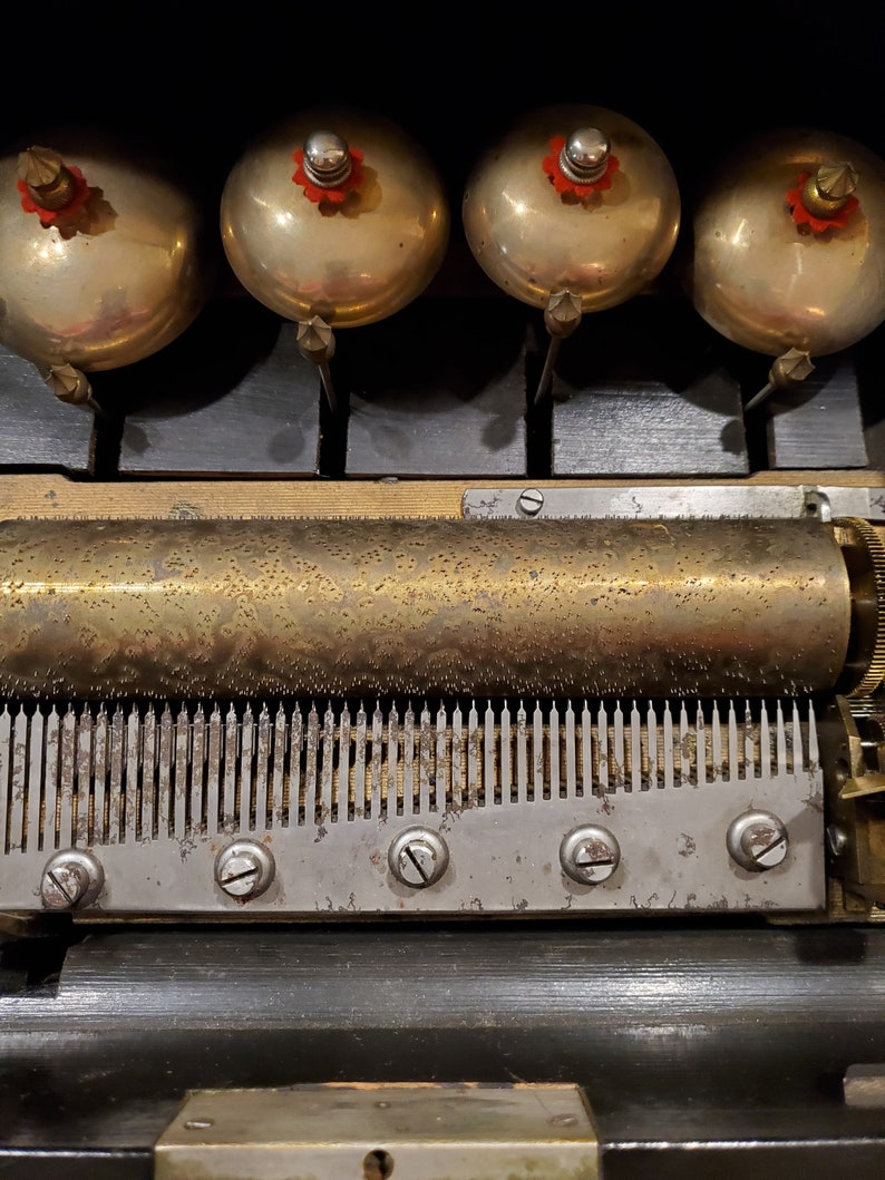 1800's French Music Box 4 Bells Cob Driven Beautiful | Etsy