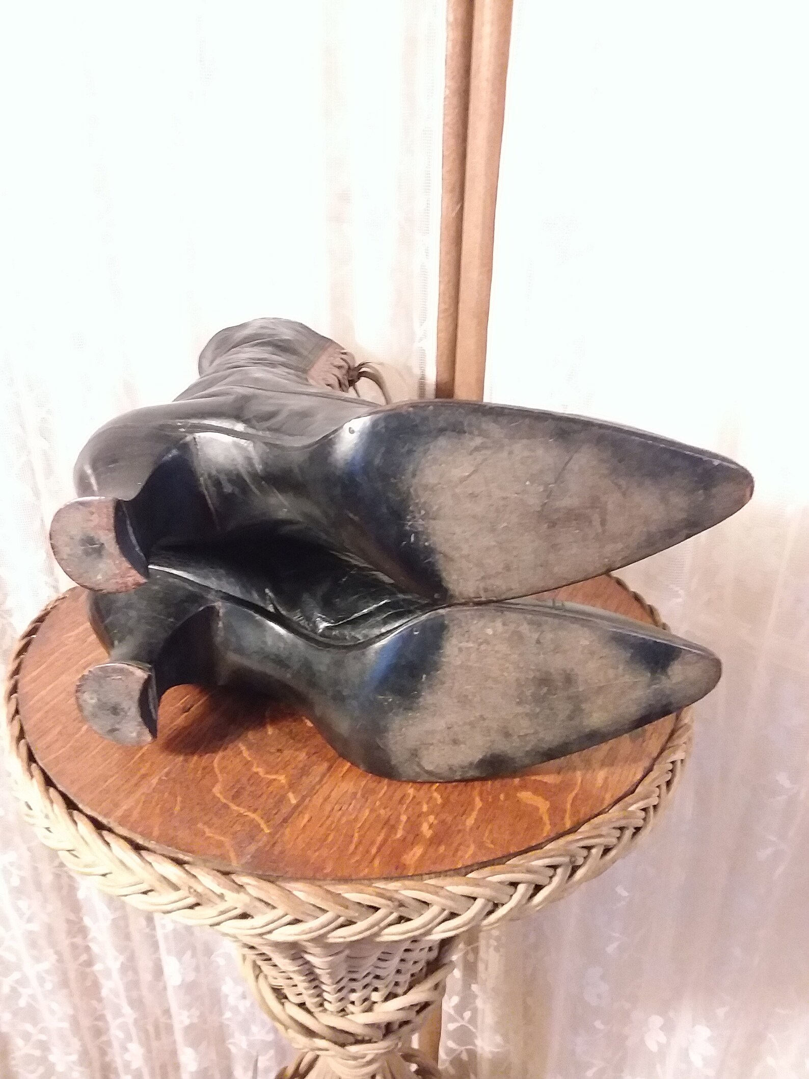 Women's Victorian Black and Tan Leather Wing Tip Lace up - Etsy