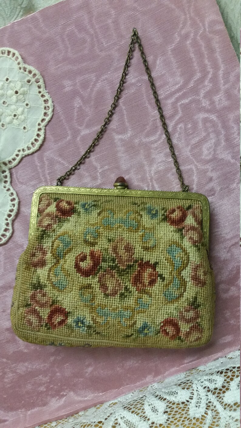 Petite Point Purse Made in Vienna Ca 1900 Shadowbox - Etsy