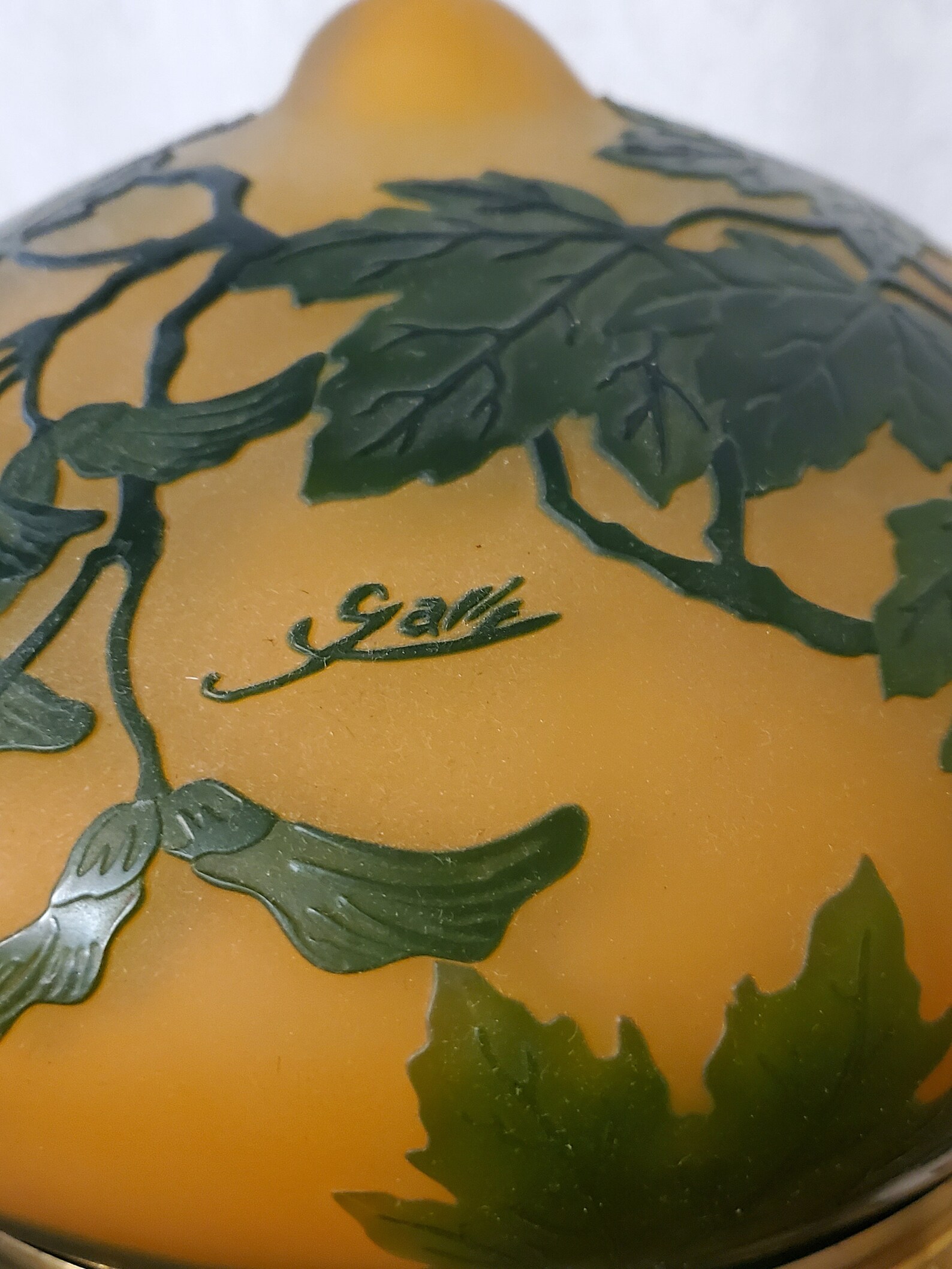 Galle Signed 9 Diameter Cameo Glass Shade Glass Beaded - Etsy