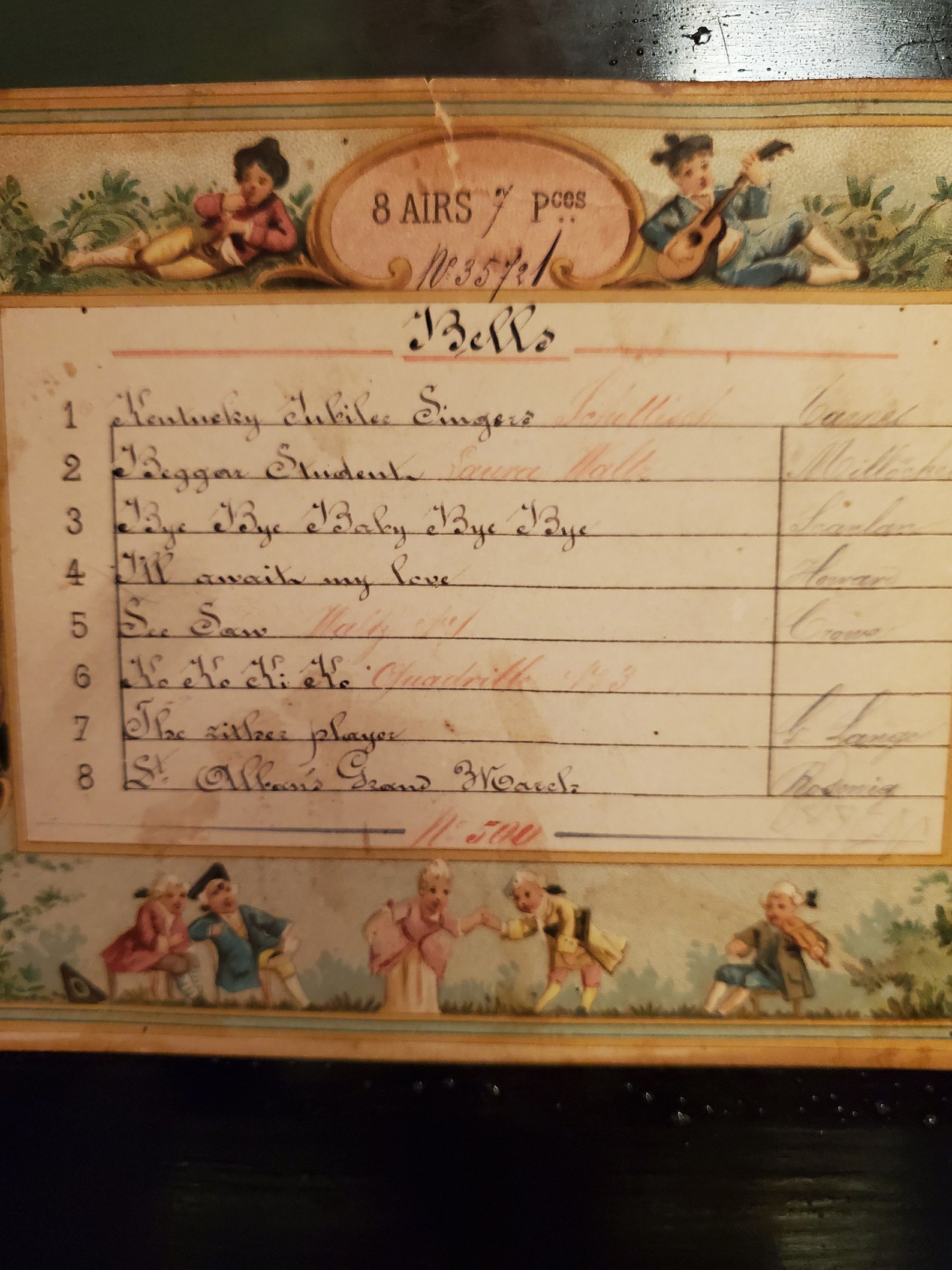 1800's French Music Box 4 Bells Cob Driven Beautiful | Etsy