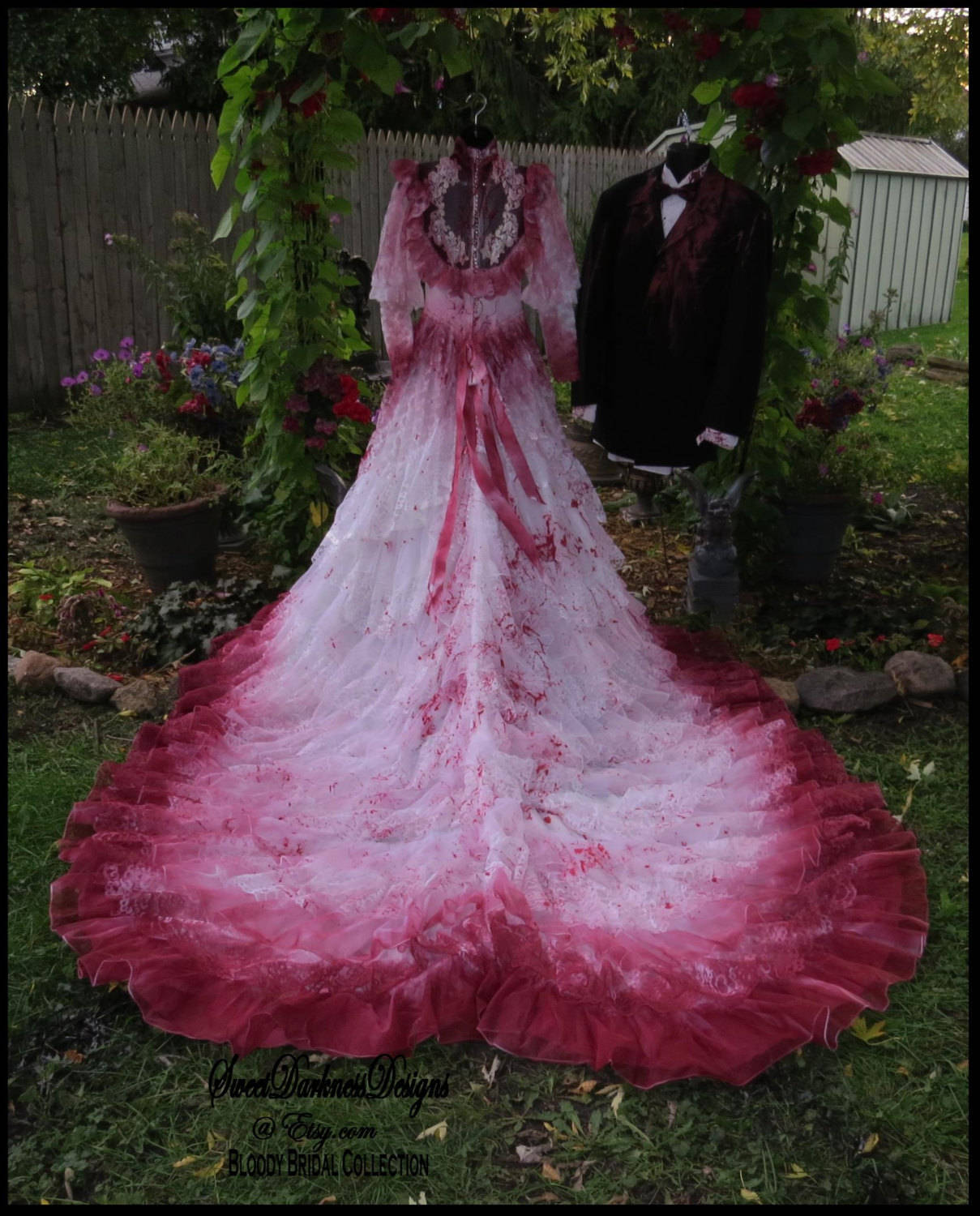 Zombie Bride Vampire Costume Bloody Vampire Dress Bloody of | Etsy