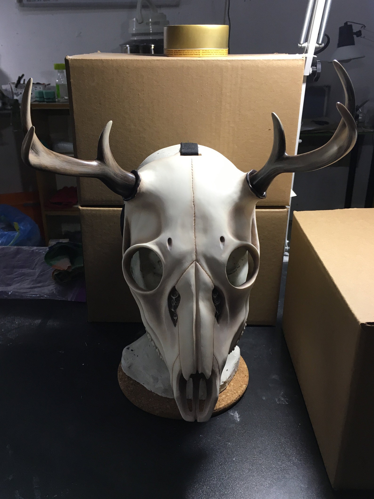Deer skull mask wendigo post apocalyptic bone mask animal | Etsy