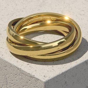 Solid 9ct Gold Russian Wedding Ring – Handcrafted & Customisable Fidget ...