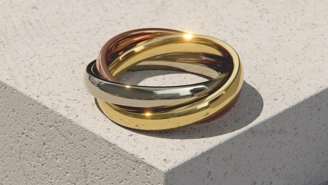 Solid 9ct Gold Russian Wedding Ring – Handcrafted & Customisable Fidget ...