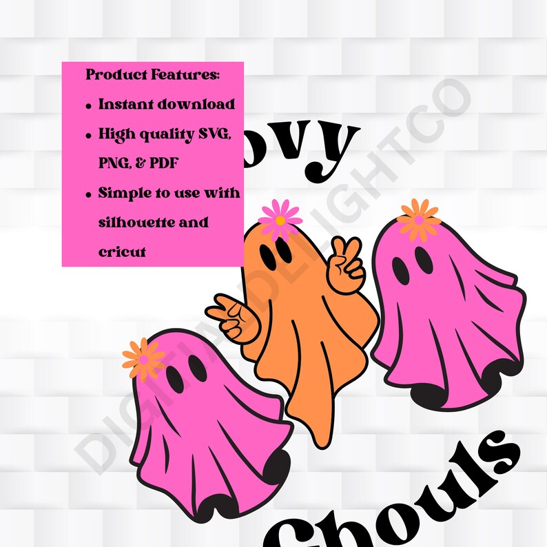 Groovy Ghouls | SVG PNG PDF Files | Instant Digital Download | Cricut ...