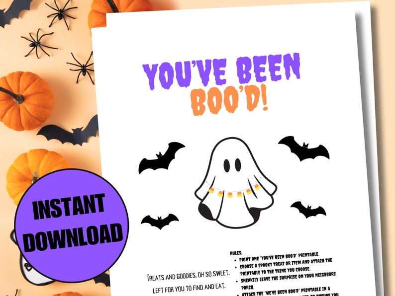 You've Been Boo'd (boo Game) Printable, Instant Digital Download. You ...