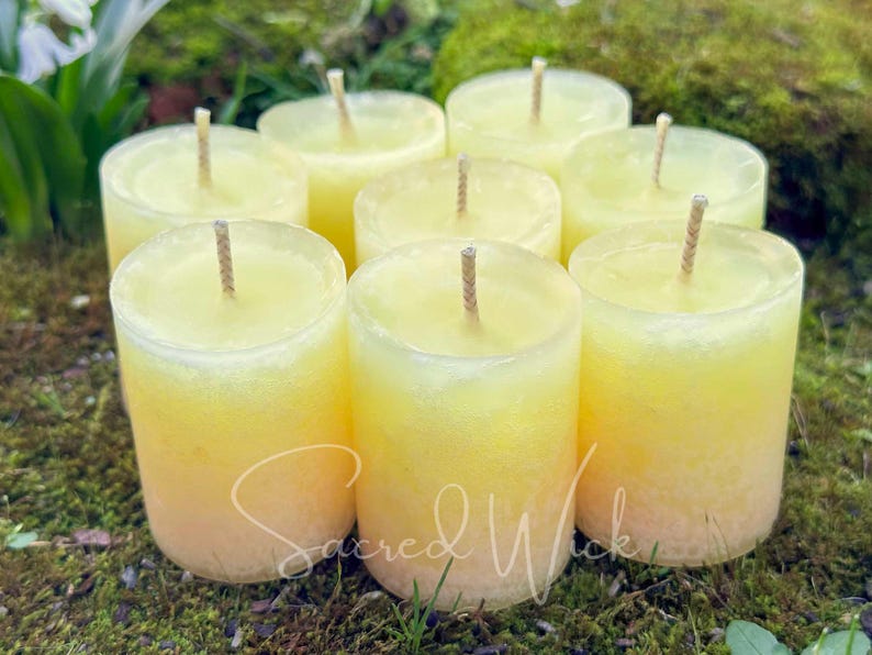 OSTARA Sweet SPRING VOTIVE Candle Lemon Crescent Cake Essential Oil ...