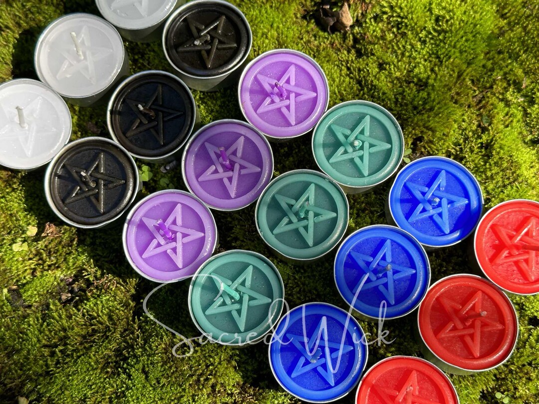 PENTACLE TEALIGHT Candle Trio Set: Bring Magic Into Your Living Space ...