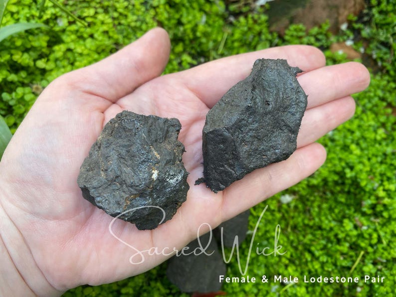 Large LODESTONE Magnetite – Choose Male, Female, or Matched Pair for ...
