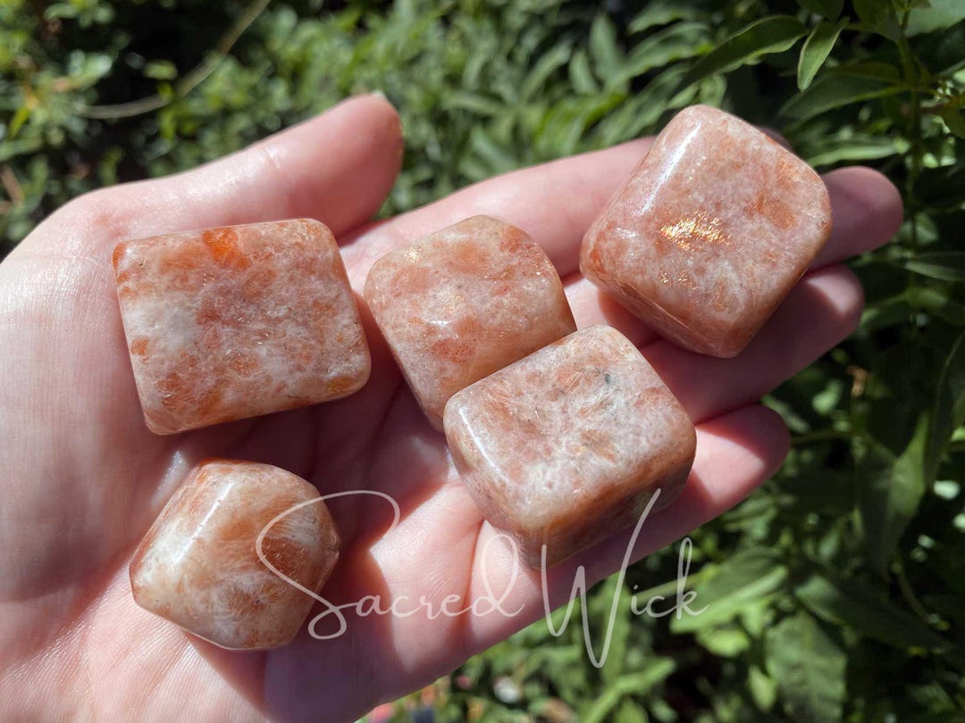 SUNSTONE XL Tumbled Stone for Personal Power, Freedom, Expanding ...