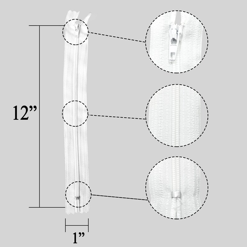 KGS 12 Inch Nylon Zipper for Sewing Crafts 3 20 - Etsy