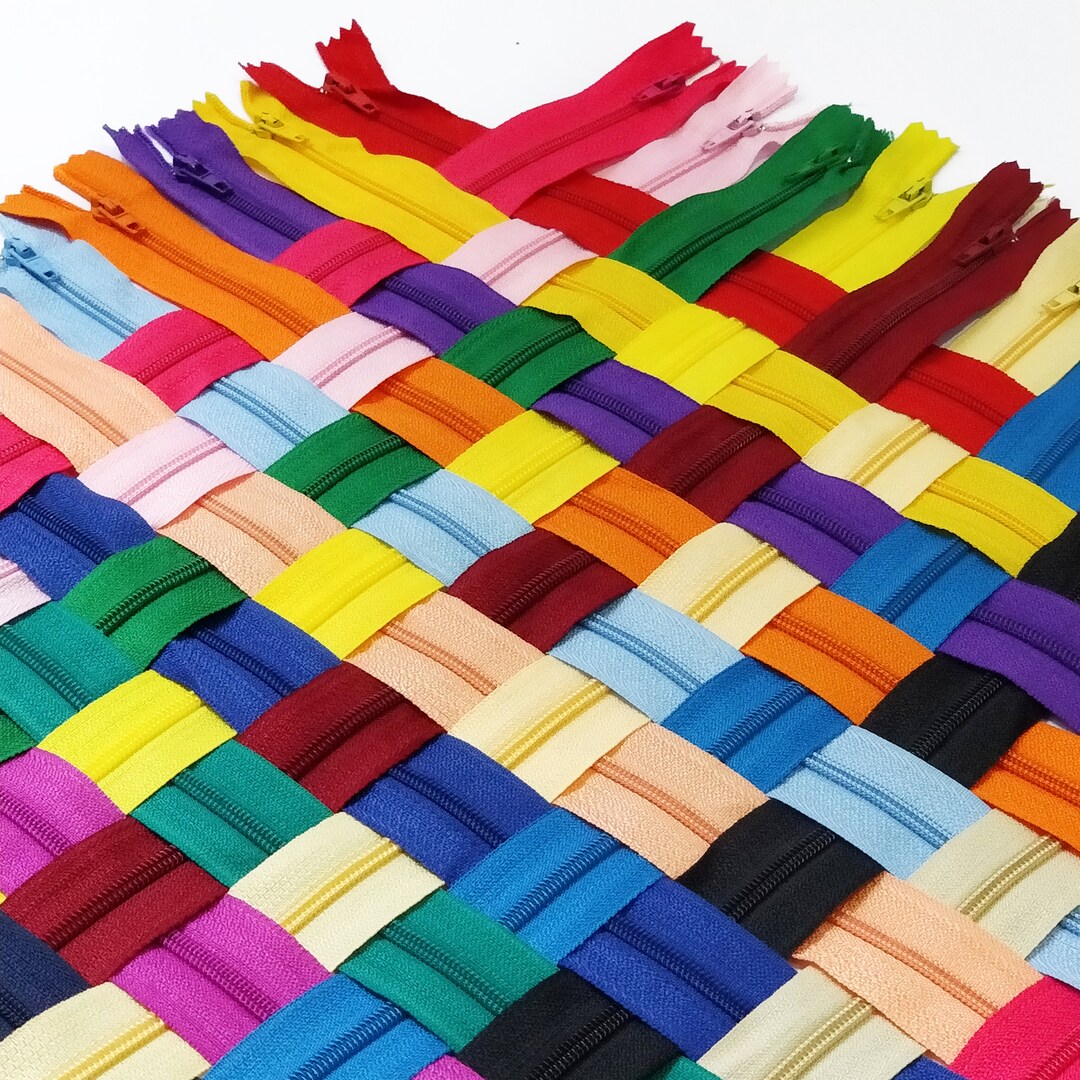 KGS Nylon Zipper for Sewing Crafts | Assorted 20 Color #3 | 40 Zippers ...