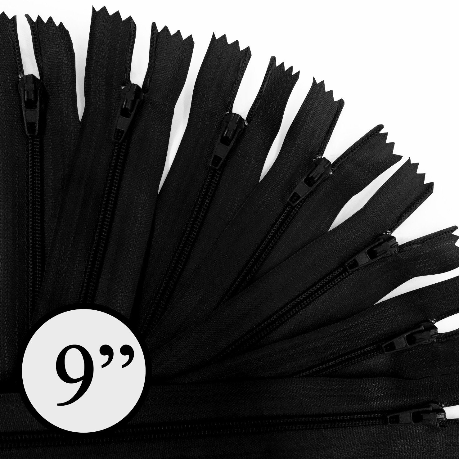 KGS Nylon Zipper for Sewing Crafts Black Color Zippers 3 100 Zippers ...