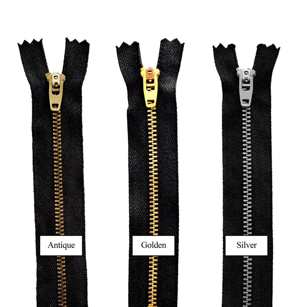 KGS Metal Jeans Zipper | #5 Metal Teeth | 7 Inch Zipper | 5 Pcs / Pack ...