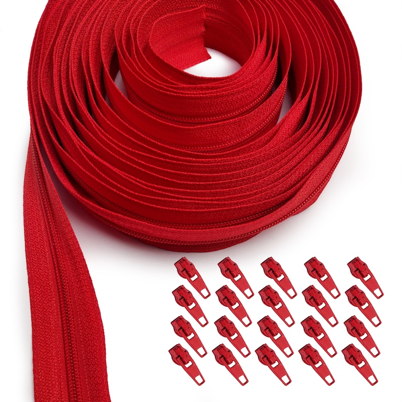 KGS Zipper by Yard | Nylon Zipper Roll | 4 Yard and 20 Zipper Pulls - Etsy