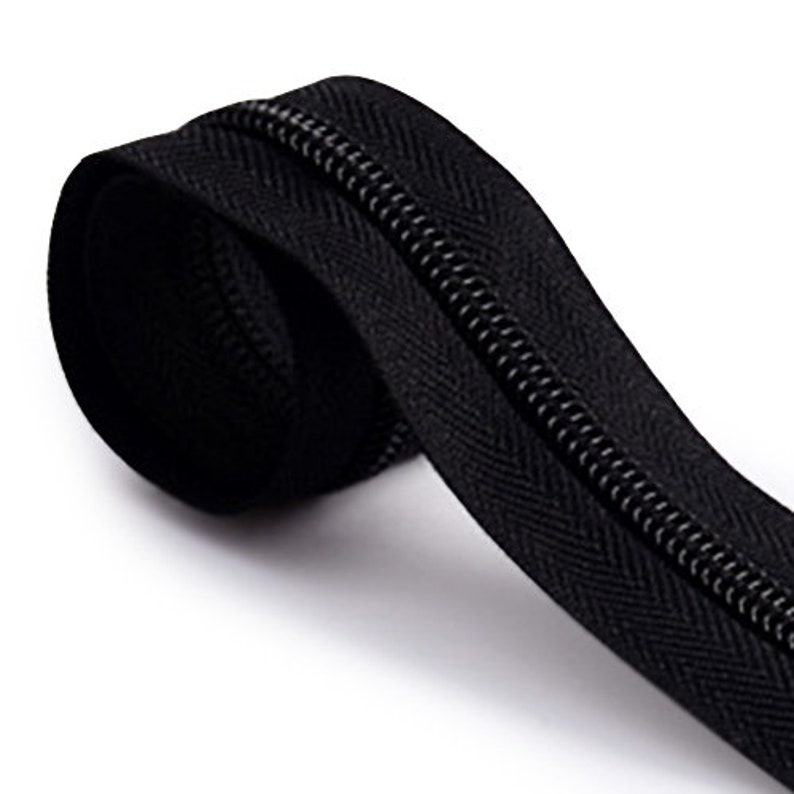 KGS Nylon Zipper for Sewing Crafts | Black Color Zippers #3 | 100 ...