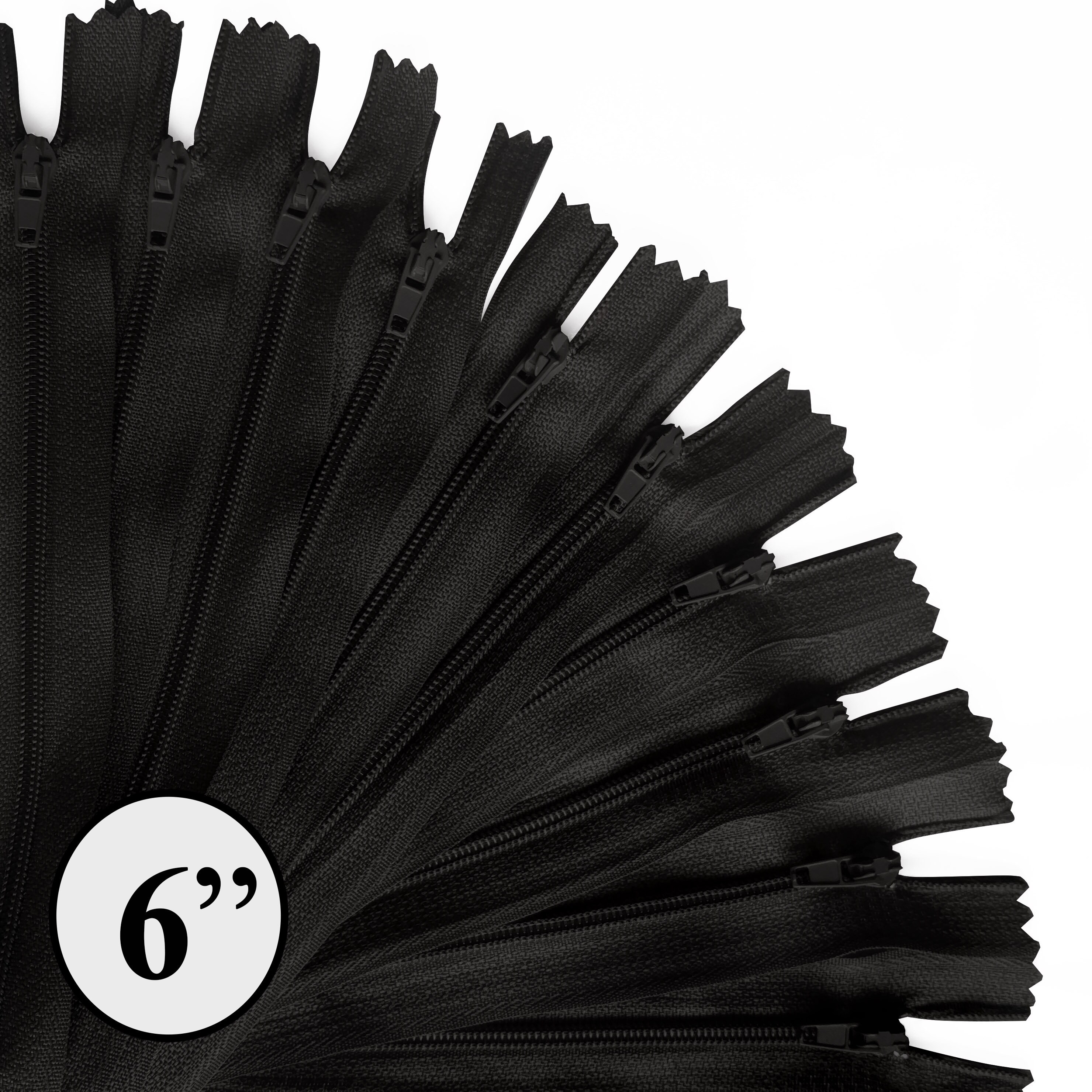 KGS Nylon Zipper for Sewing Crafts Black Color Zippers 3 100 Zippers ...