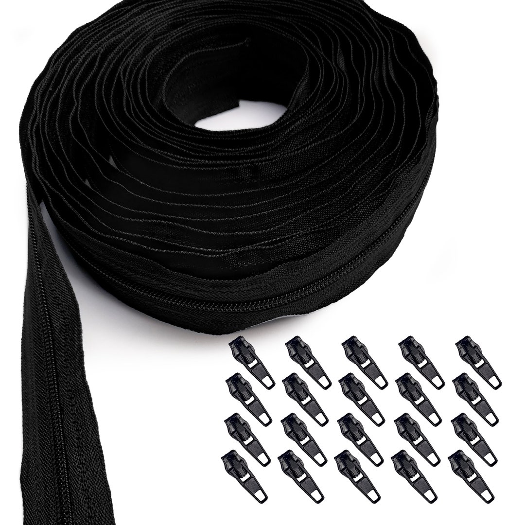 KGS Zipper by Yard | Nylon Zipper Roll | 4 Yard and 20 Zipper Pulls - Etsy