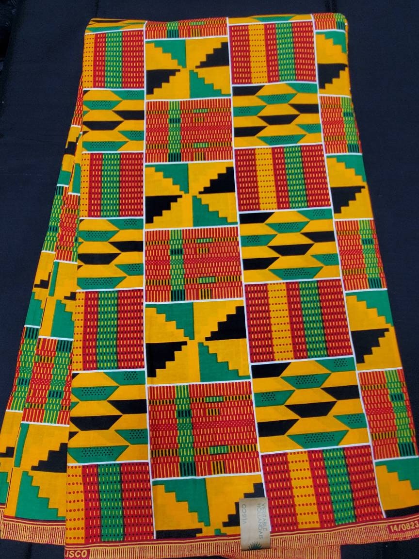 Yellow Kente Ankara Fabric African Fabric African Fabric In Etsy