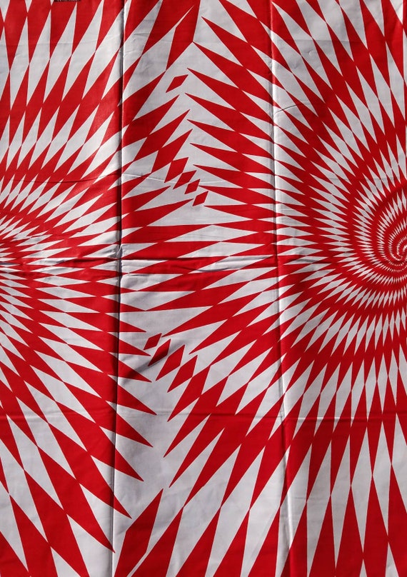 Red And White African Fabric Ankara Fabric African Clothing Etsy