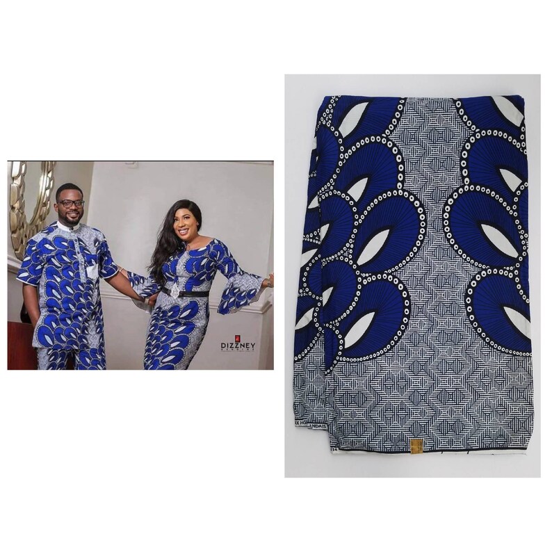 Blue And White Ankara Fabric African Clothing African Fabric Etsy