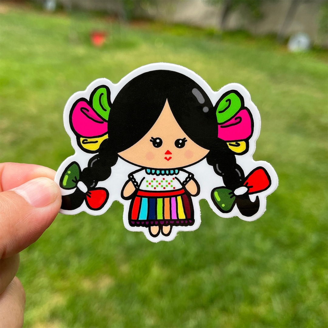 Mexican Rag Doll Sticker Muñeca Lele, Mexican Doll Sticker - Etsy
