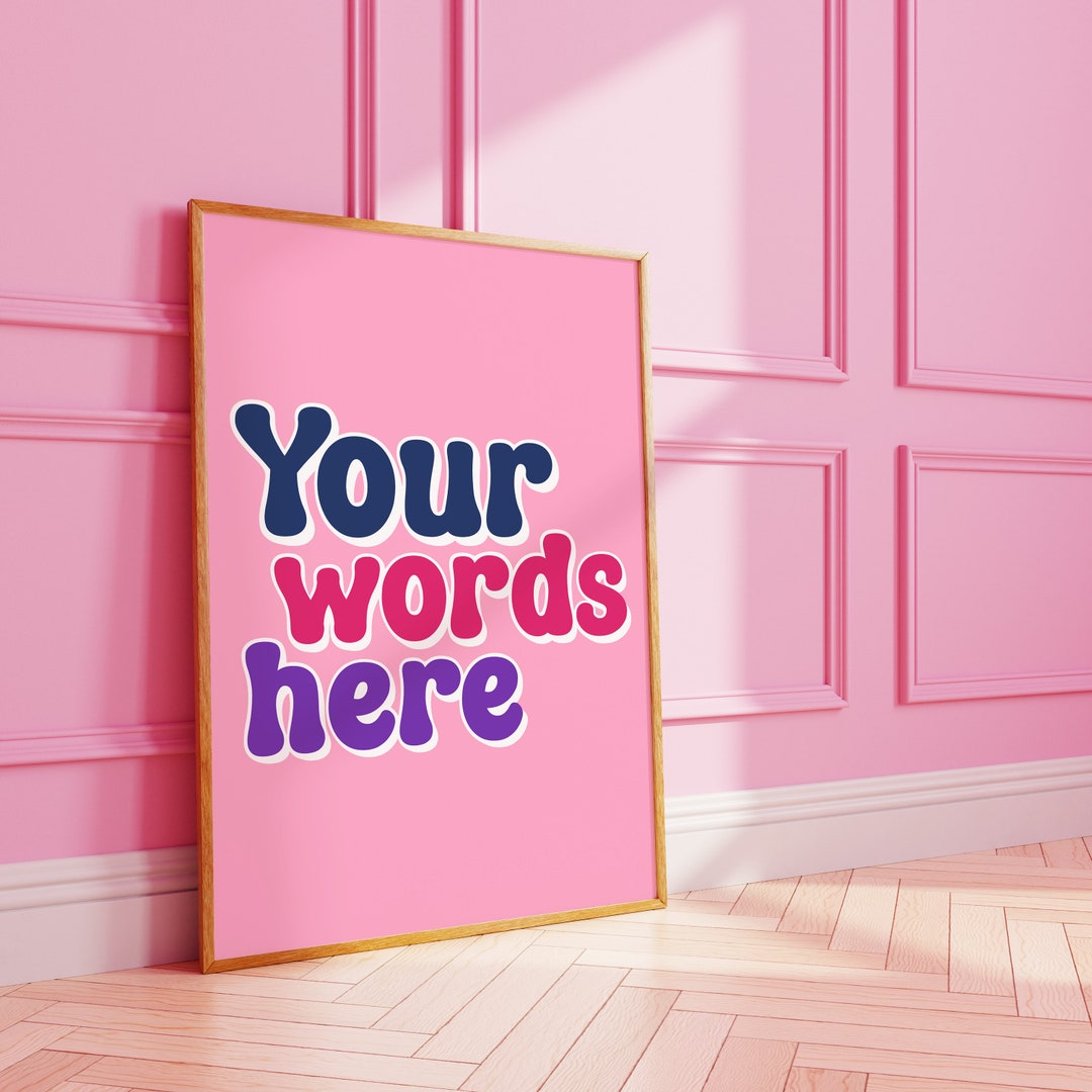 Custom Colourful Poster | Personalised Wall Print | Customised Art ...