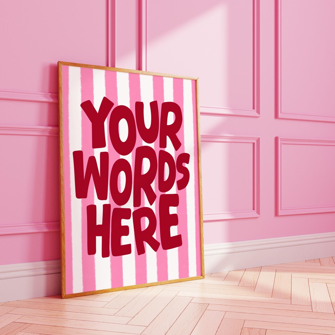 Custom Funky Striped Personalised Print : Custom Quote Art - Etsy